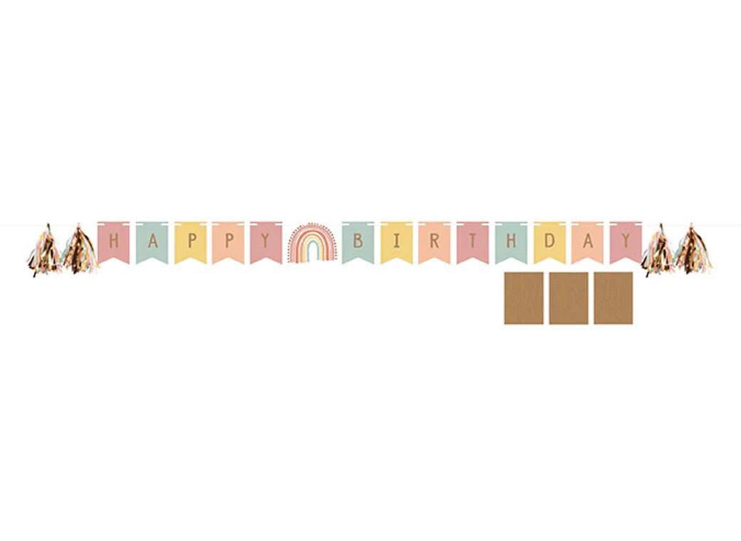 Boho Rainbow Pennant Banner with Tassels – Sweet Pea Parties