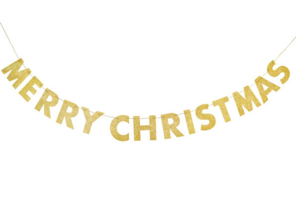 Merry Christmas Glitter Letter Banner – Sweet Pea Parties