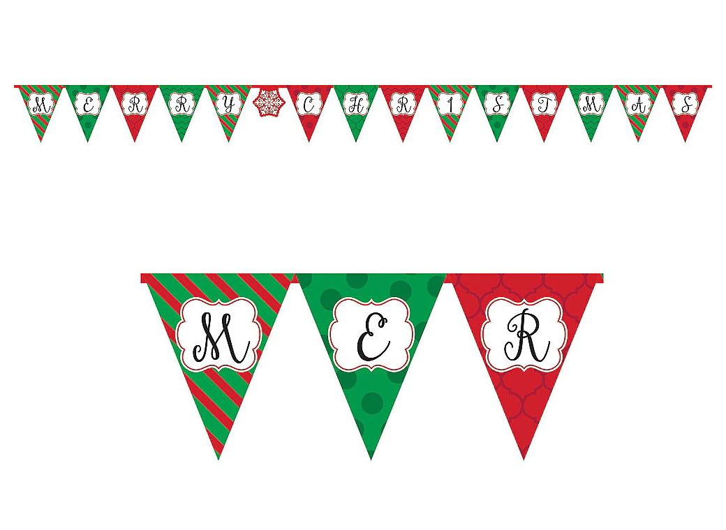 Merry Christmas Pennant Banner – Sweet Pea Parties