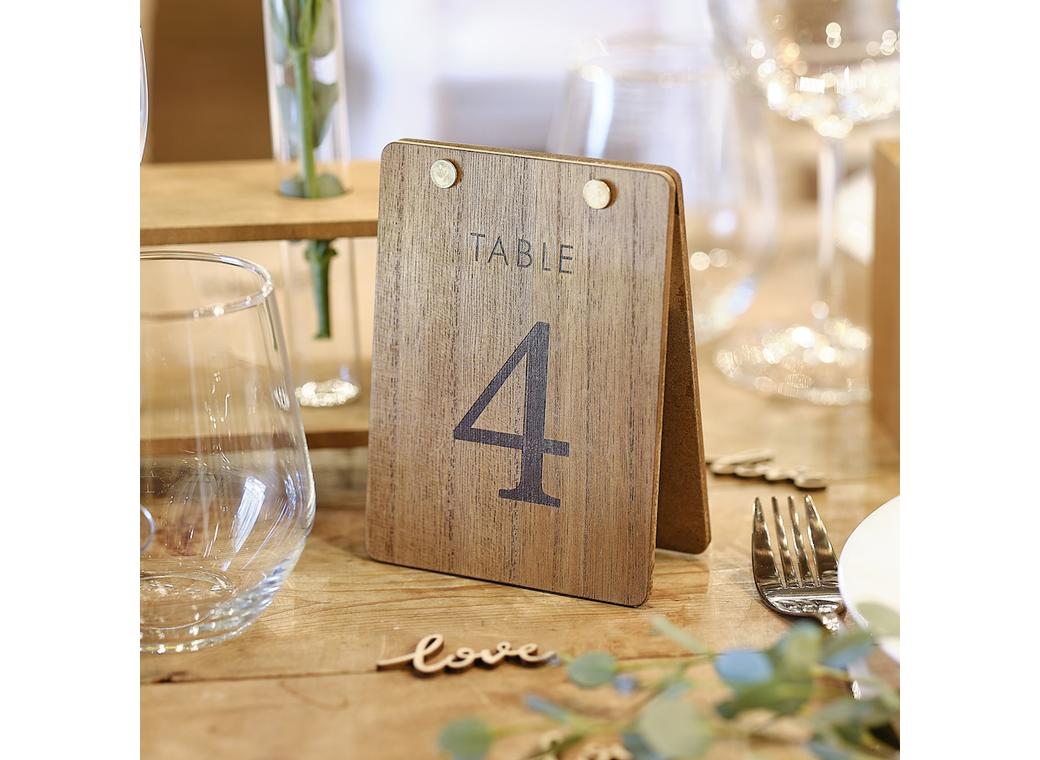 Rustic Romance Wooden Tent Table Numbers – Sweet Pea Parties
