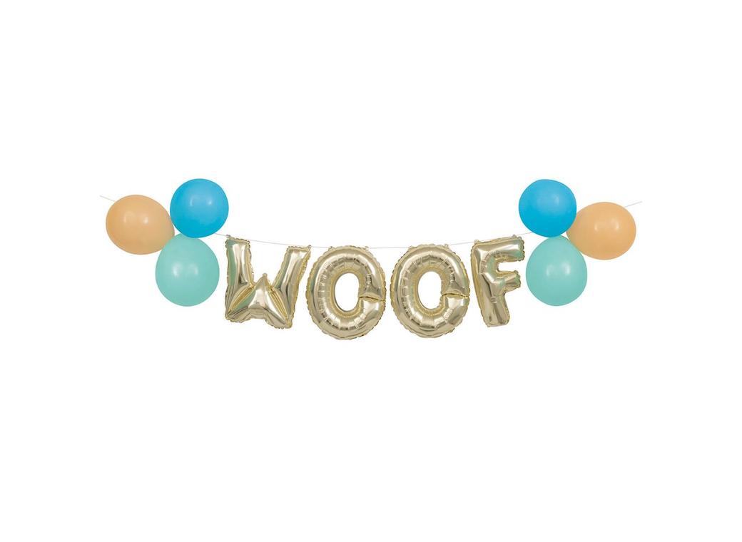 "Woof" Foil Letter Balloon Kit – Sweet Pea Parties