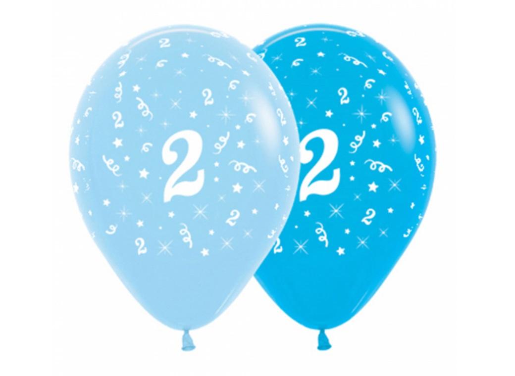 2nd Birthday Balloons - Blue 6pk – Sweet Pea Parties