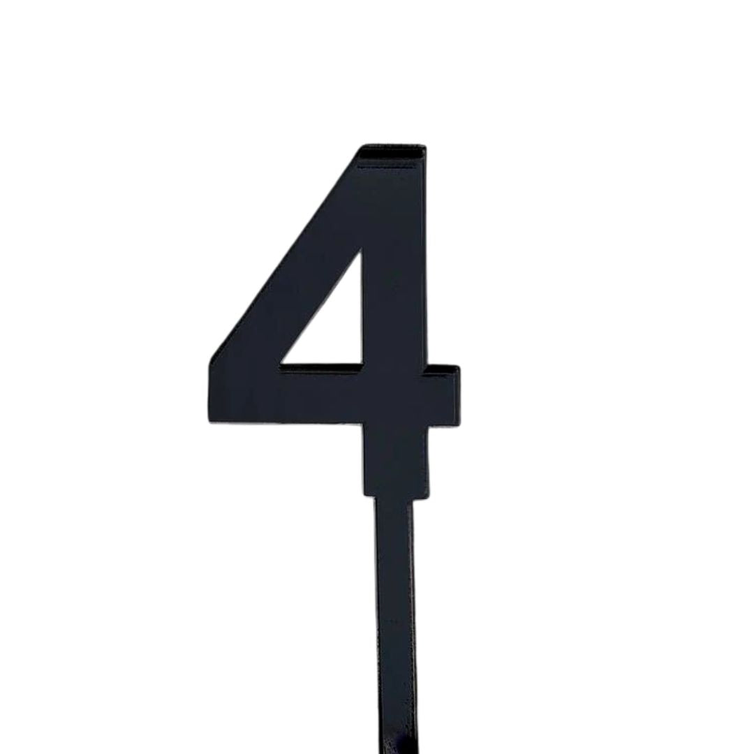 4.5cm Acrylic Number 4 - Black – Sweet Pea Parties