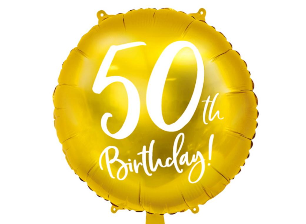 50th Birthday Gold Foil Balloon – Sweet Pea Parties
