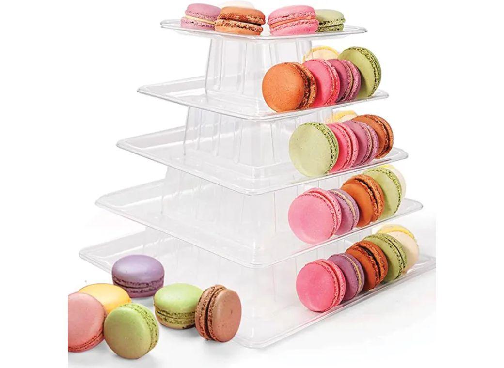 5 Tier Square Macaron Stand – Sweet Pea Parties