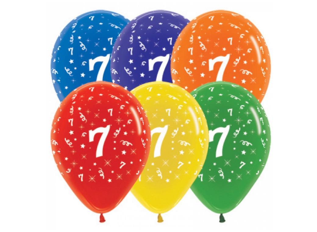 7th Birthday Balloon - Crystal – Sweet Pea Parties
