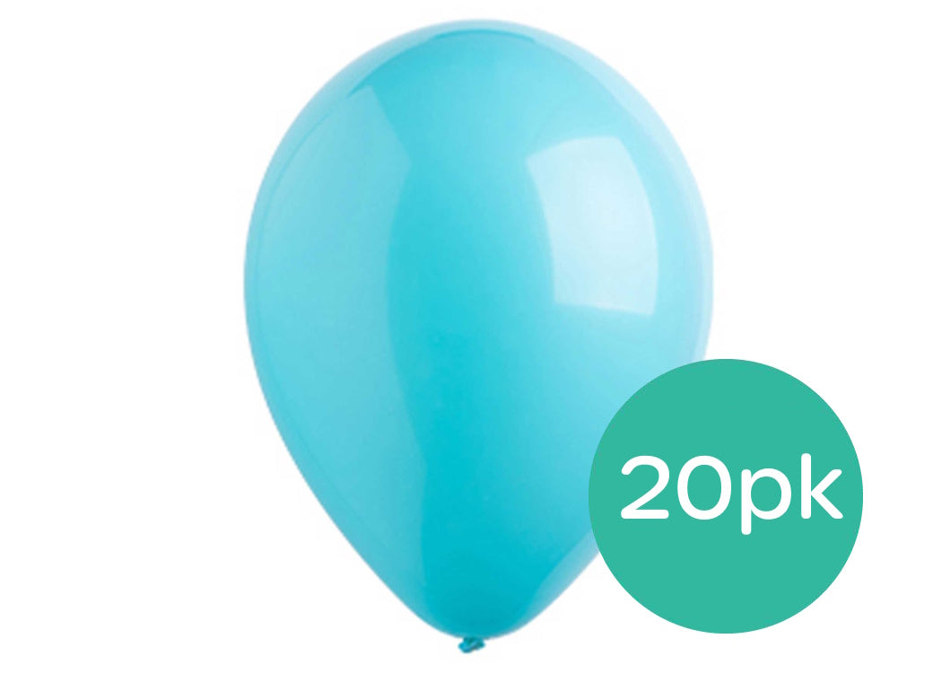 Value Balloons 20pk - Aqua – Sweet Pea Parties