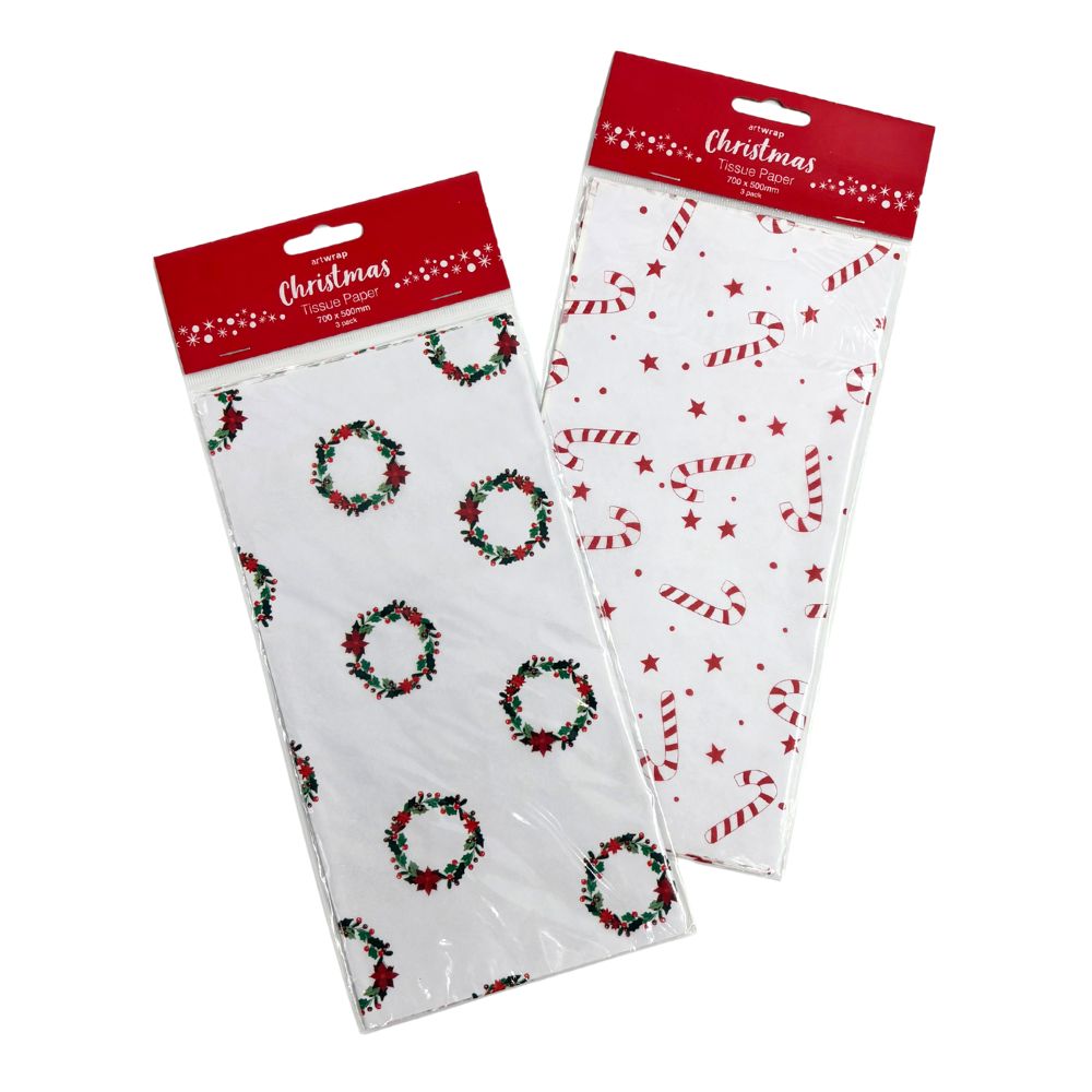 Christmas Tissue Paper 3 Sheets - Assorted – Sweet Pea Parties
