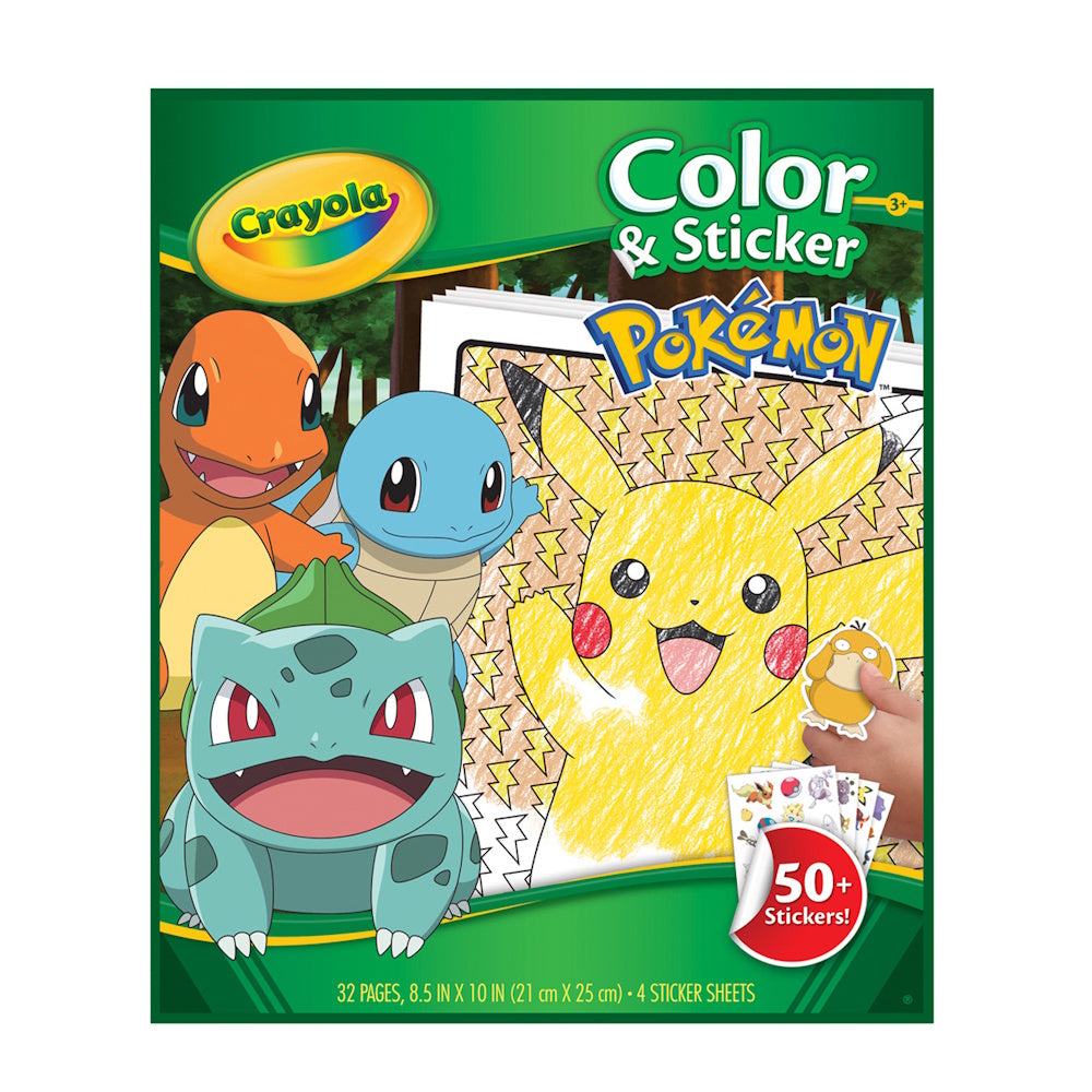 Crayola Colour & Sticker - Pokemon – Sweet Pea Parties
