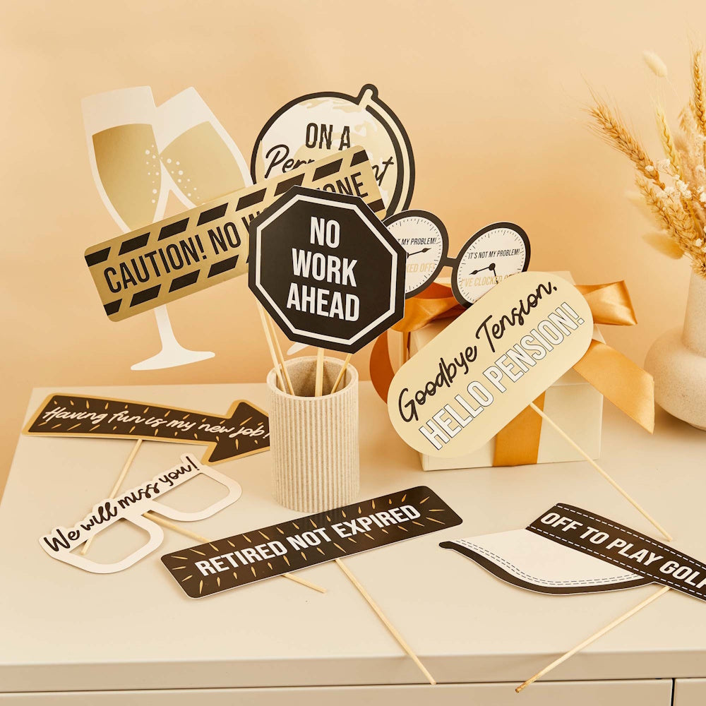 Happy Retirement Photo Props – Sweet Pea Parties