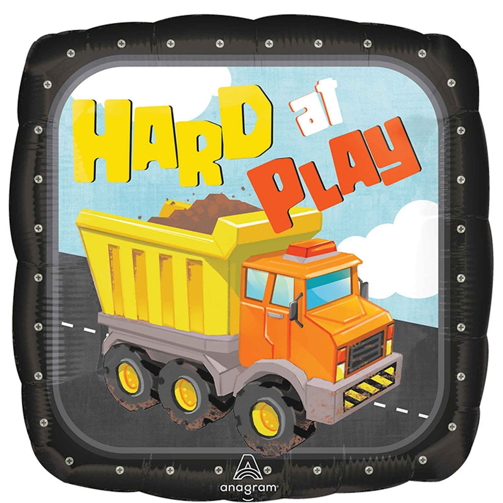 Hard at Play Construction Foil Balloon – Sweet Pea Parties