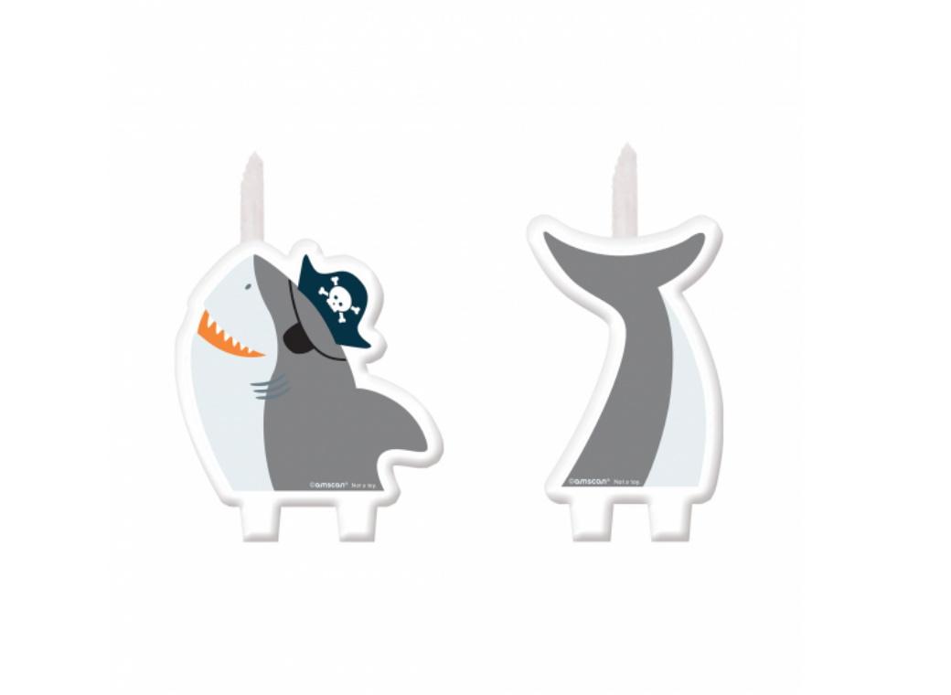 Ahoy Pirate Shark Candle Set – Sweet Pea Parties