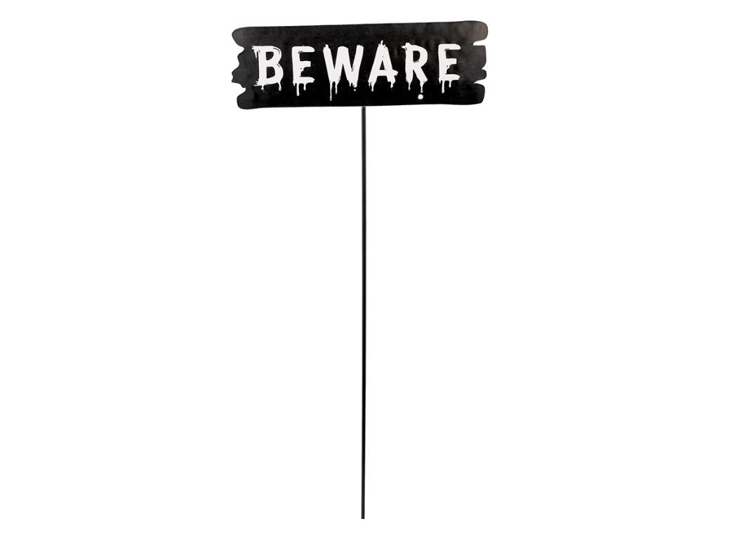 Beware Small Metal Yard Stake – Sweet Pea Parties