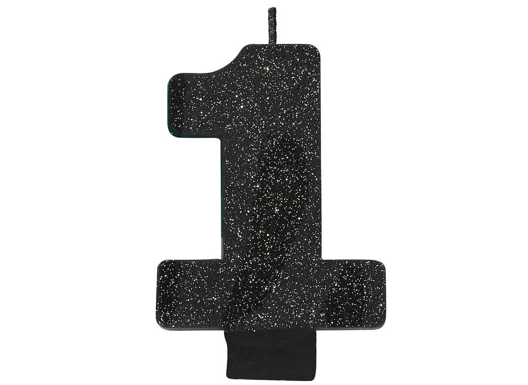 Black Glitter Candle - Number 1 – Sweet Pea Parties