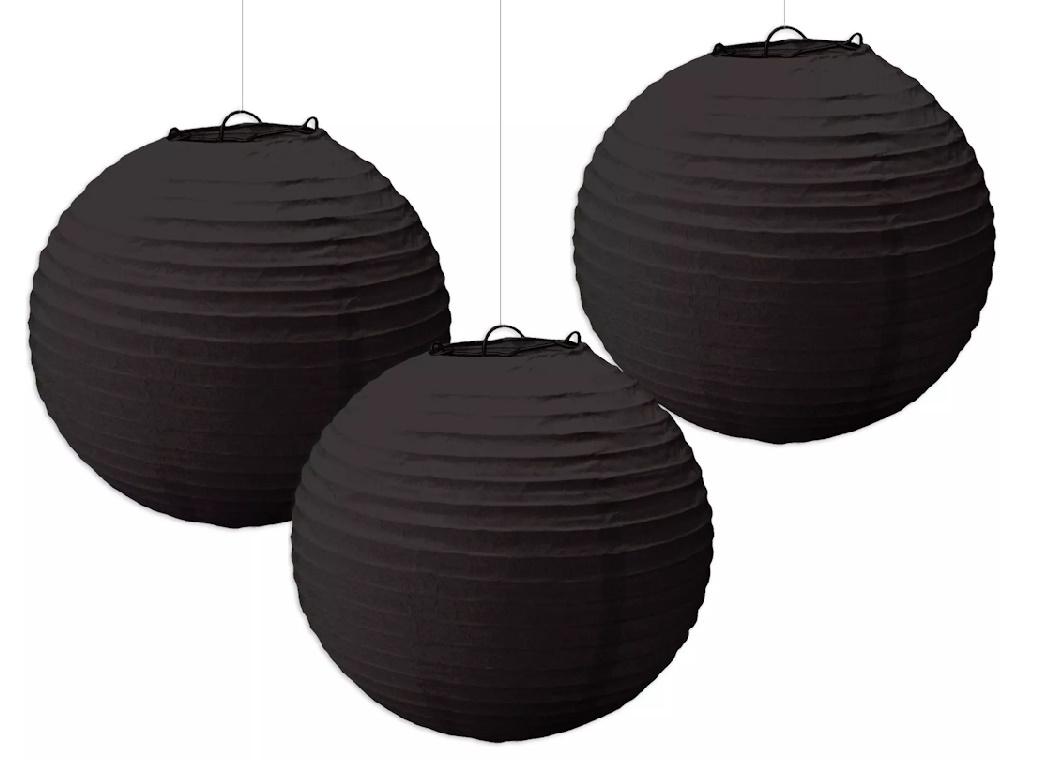 Paper Lanterns 3pk Black – Sweet Pea Parties