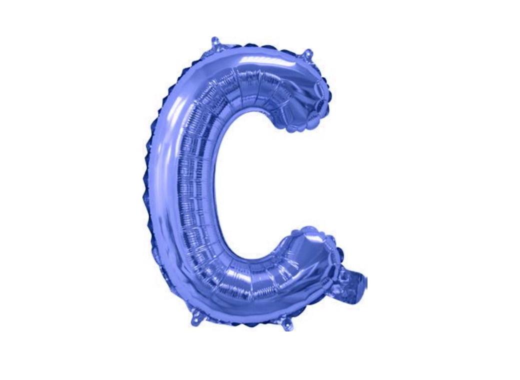Mini Blue Foil Balloon - Letter C – Sweet Pea Parties