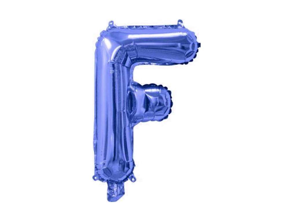 Mini Blue Foil Balloon - Letter F – Sweet Pea Parties
