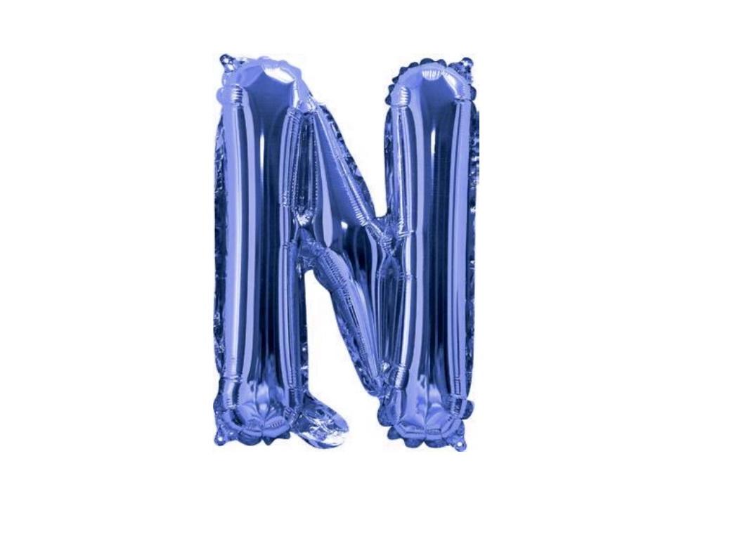 Mini Blue Foil Balloon - Letter N – Sweet Pea Parties
