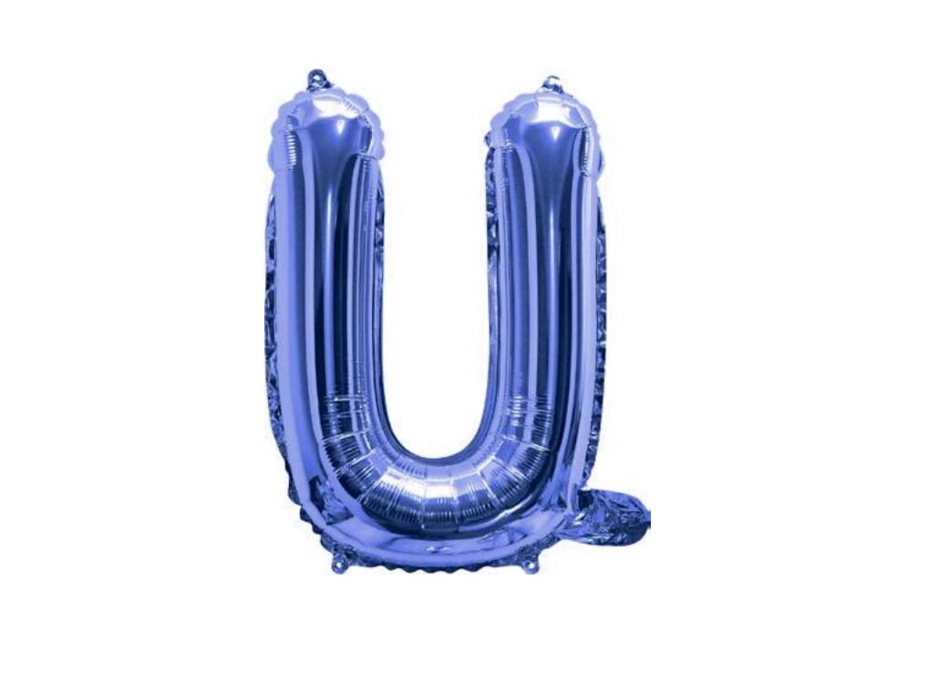 Mini Blue Foil Balloon - Letter U – Sweet Pea Parties
