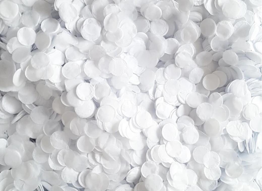 Tissue Confetti - White 250g – Sweet Pea Parties