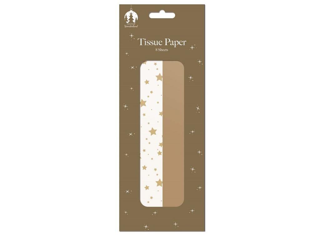 Tissue Paper 8 Sheets - Gold & Gold Stars – Sweet Pea Parties