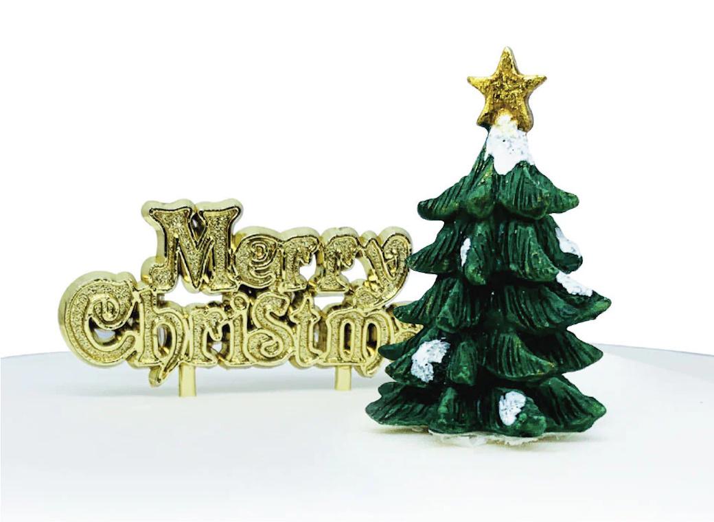 Christmas Tree Cake Topper & Motto – Sweet Pea Parties