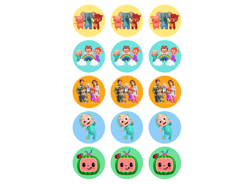 Edible Icing Cupcake Images - Cocomelon – Sweet Pea Parties