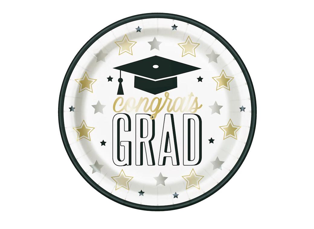Dazzling Graduation Lunch Plates 8pk – Sweet Pea Parties