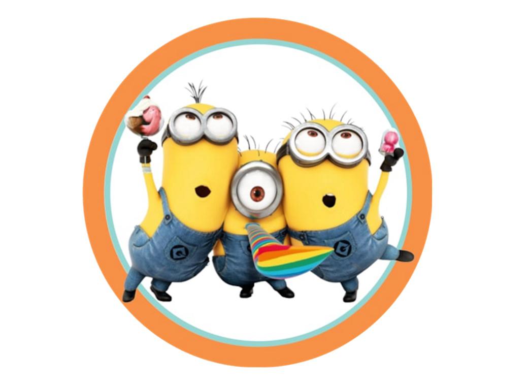 Edible Icing Image - Minions Round Orange – Sweet Pea Parties
