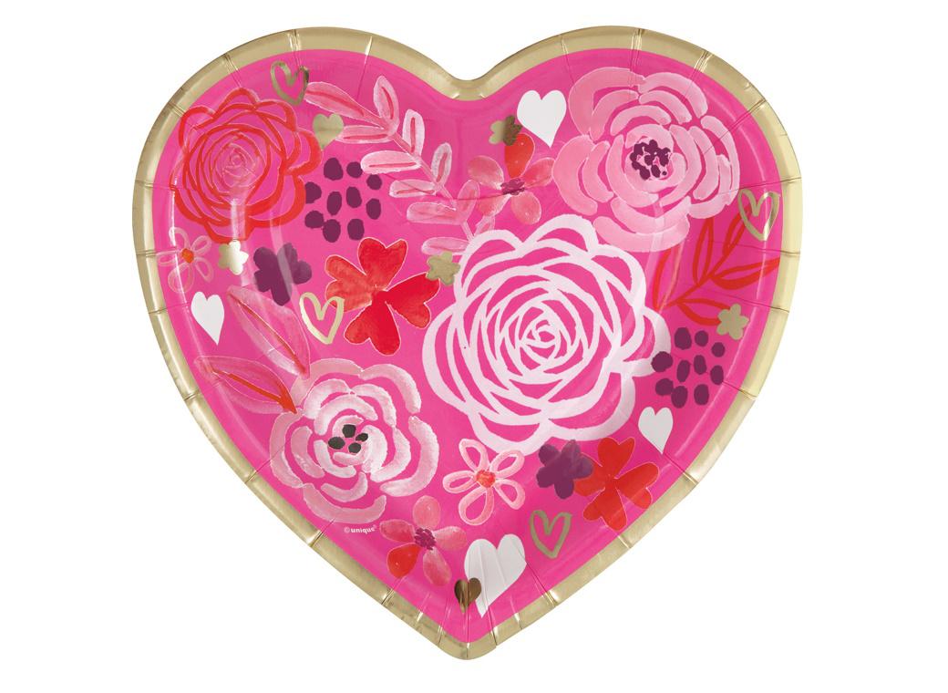 Elegant Heart Shaped Plates 8pk – Sweet Pea Parties