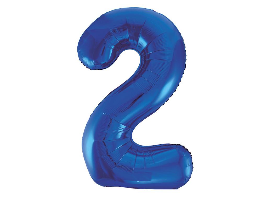 Giant Royal Blue Number Foil Balloon - 2 – Sweet Pea Parties