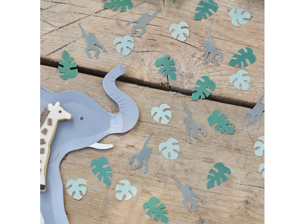 Go Wild Leaf & Monkey Table Confetti – Sweet Pea Parties