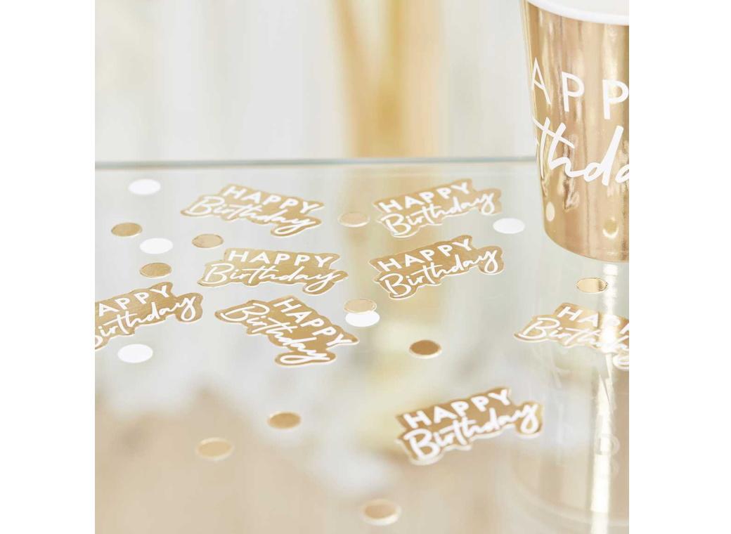 Gold Happy Birthday Confetti – Sweet Pea Parties