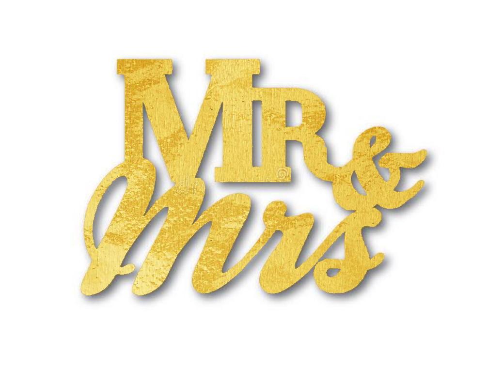 Jumbo Gold Confetti Scatters - Mr & Mrs – Sweet Pea Parties