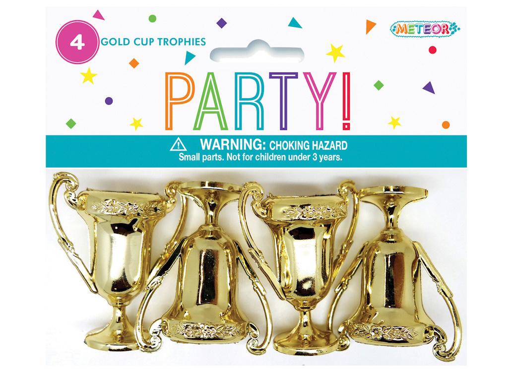 Mini Gold Cup Trophies 4pk – Sweet Pea Parties
