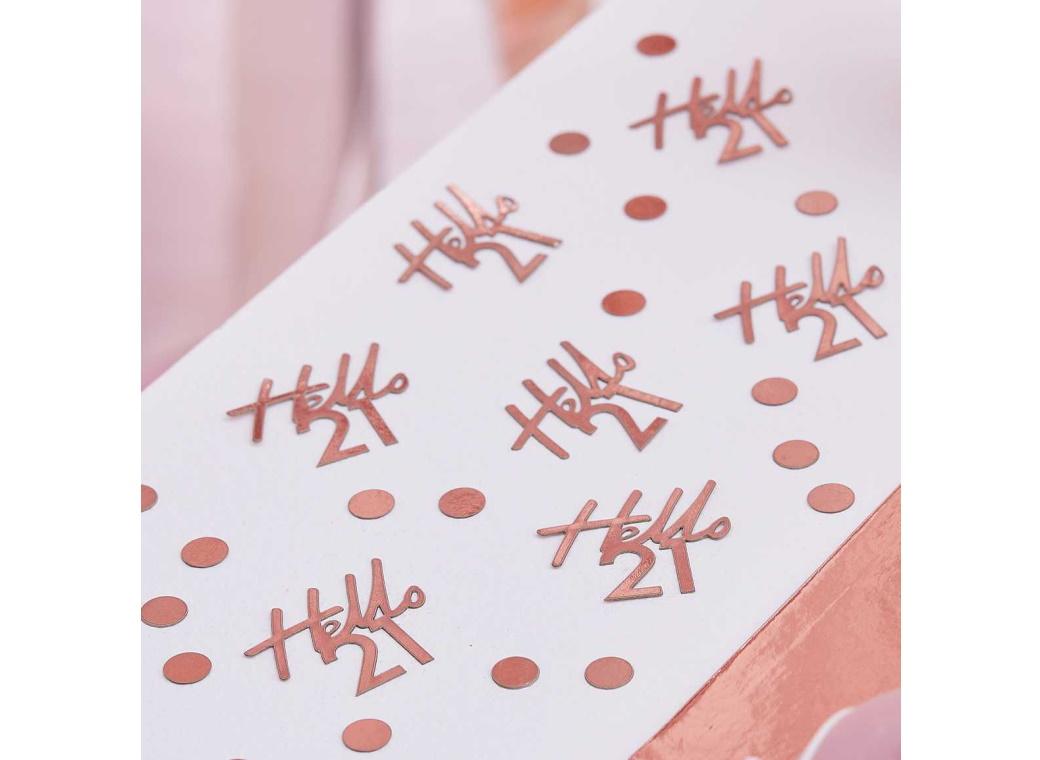 Hello 21 Rose Gold Confetti – Sweet Pea Parties