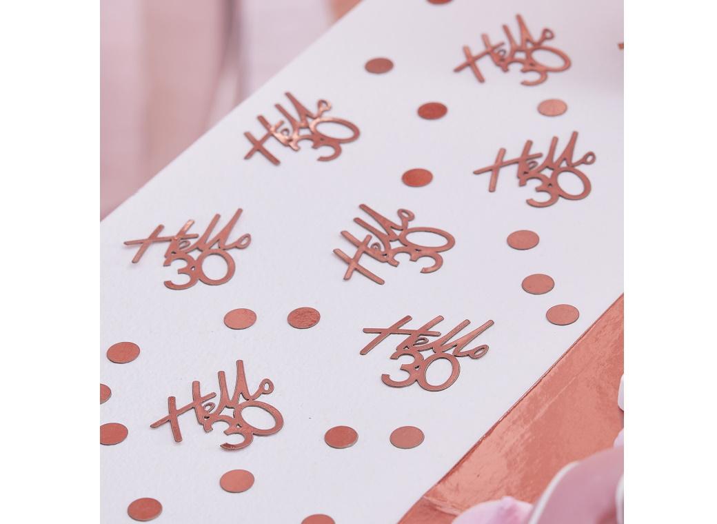 Hello 30 Rose Gold Confetti – Sweet Pea Parties