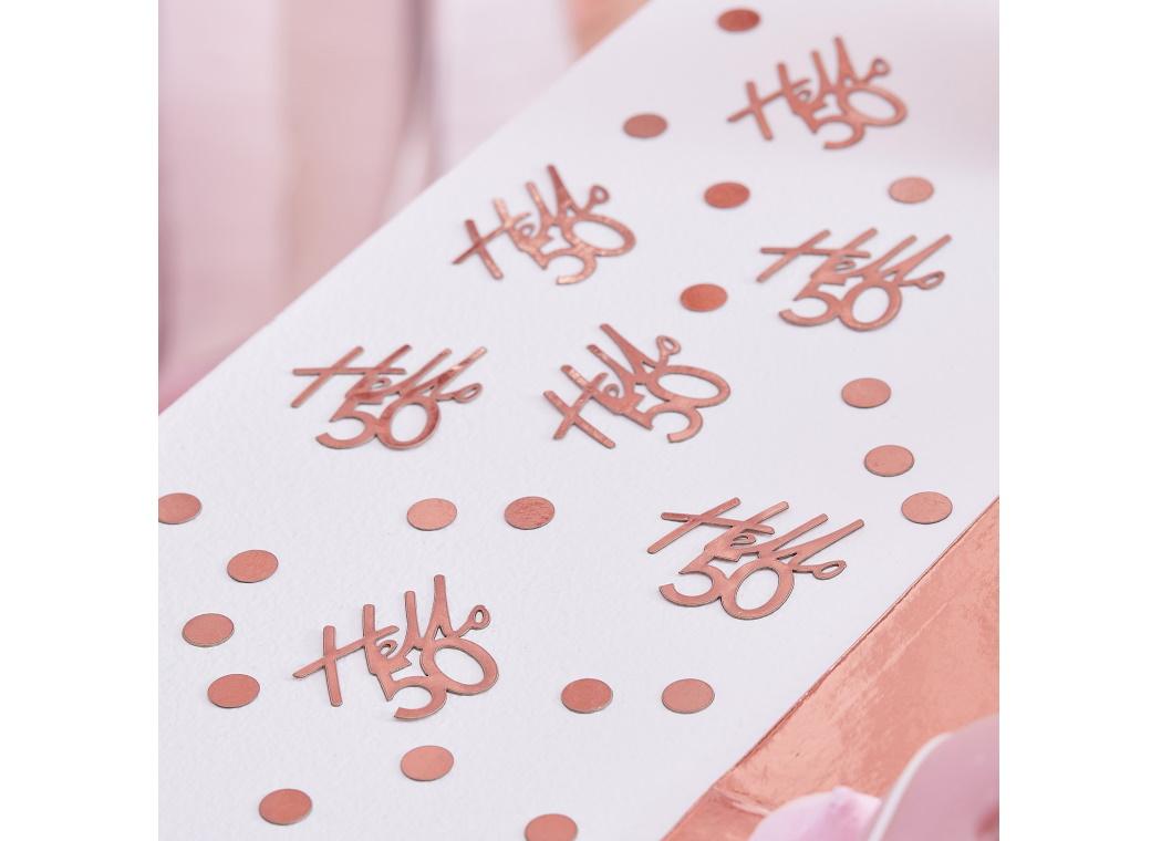 Hello 50 Rose Gold Confetti – Sweet Pea Parties