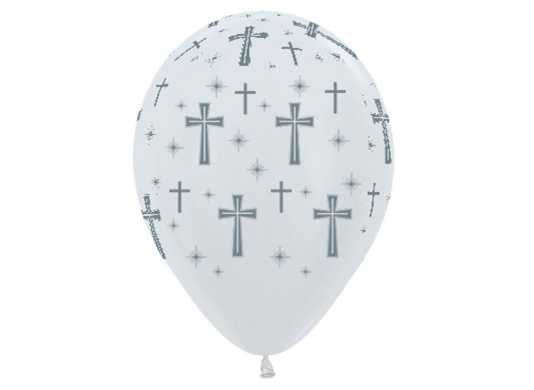 Holy Cross Balloons White 6pk – Sweet Pea Parties