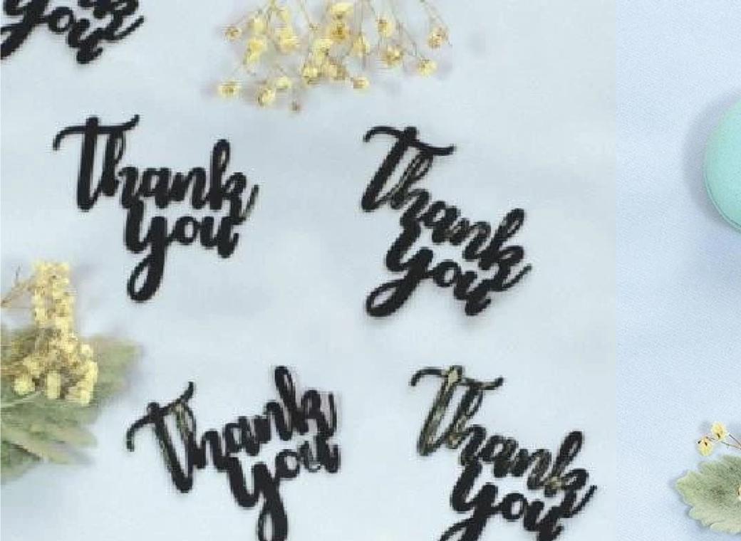 Jumbo Confetti - Thank You Black – Sweet Pea Parties