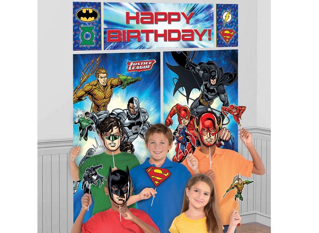 Justice League Scene Setter with Photo Props – Sweet Pea Parties