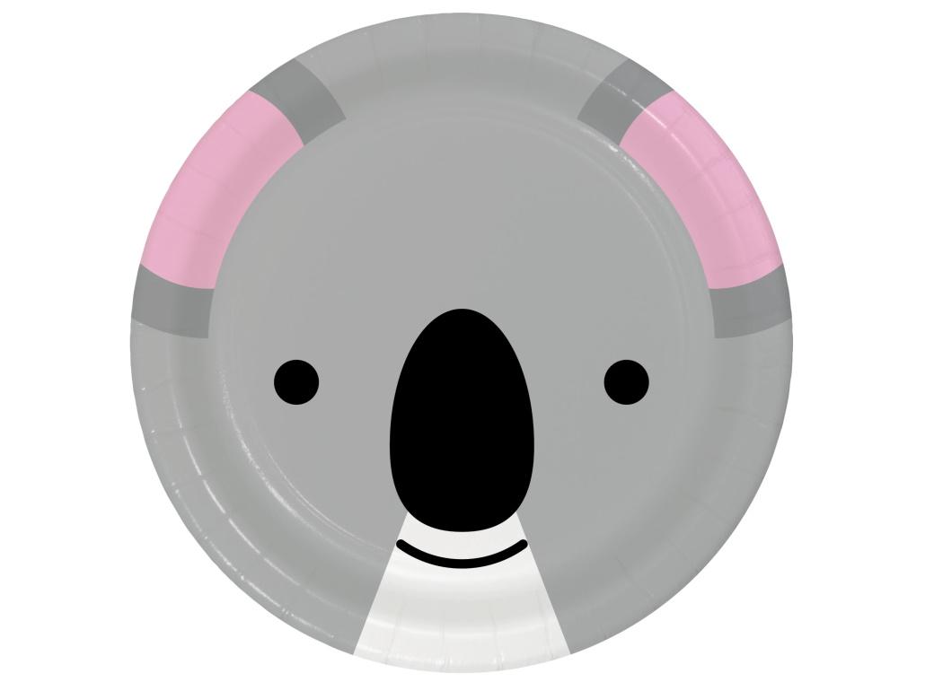 Animal Faces Koala Dinner Plates 8pk – Sweet Pea Parties