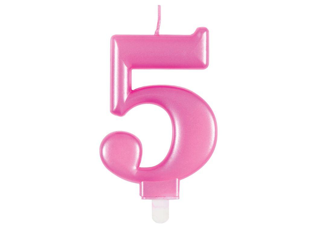 Metallic Pink Candle - Number 5 – Sweet Pea Parties