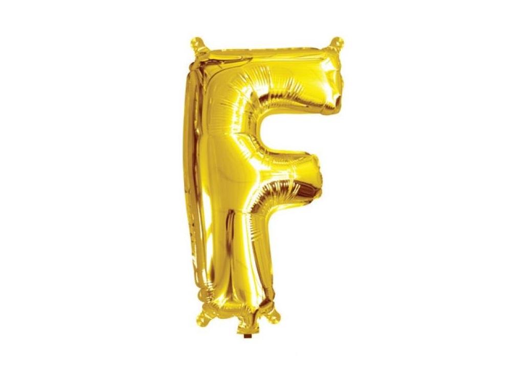 Mini Gold Foil Balloon - Letter F – Sweet Pea Parties