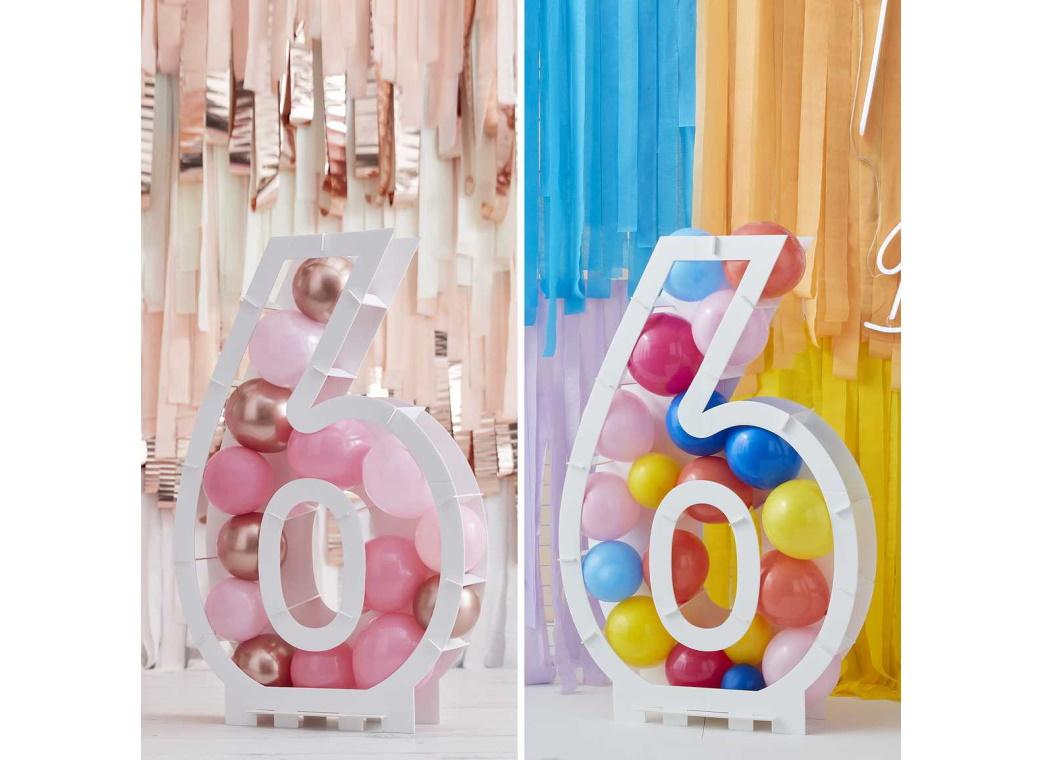 Number 6 Balloon Mosaic Stand – Sweet Pea Parties