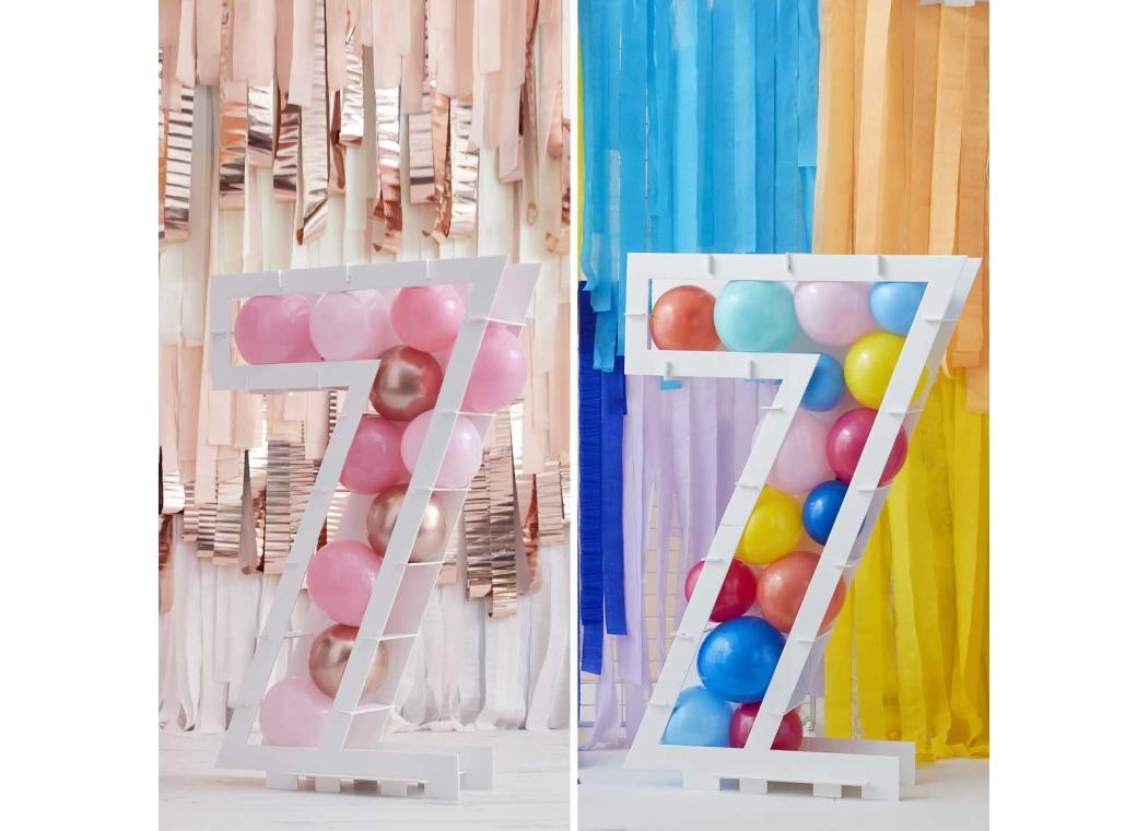 Number 7 Balloon Mosaic Stand – Sweet Pea Parties
