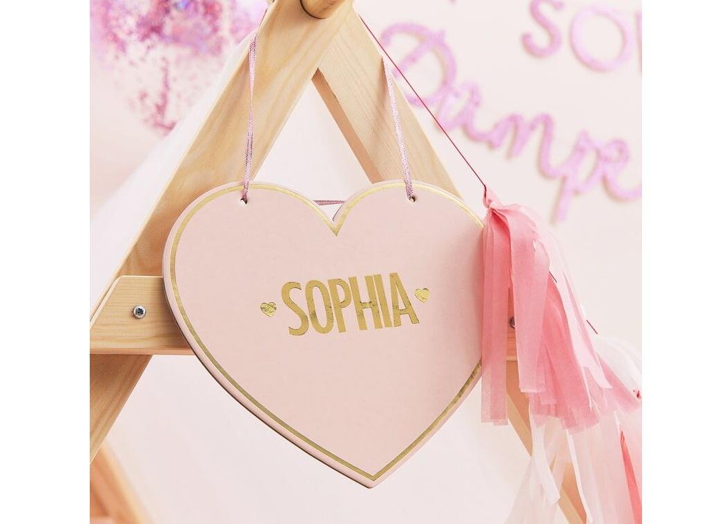 Pamper Party Customisable Heart Name Signs 4pk – Sweet Pea Parties