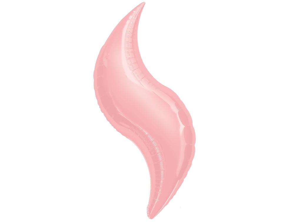 Pastel Pink Curve Foil Balloon 91cm – Sweet Pea Parties