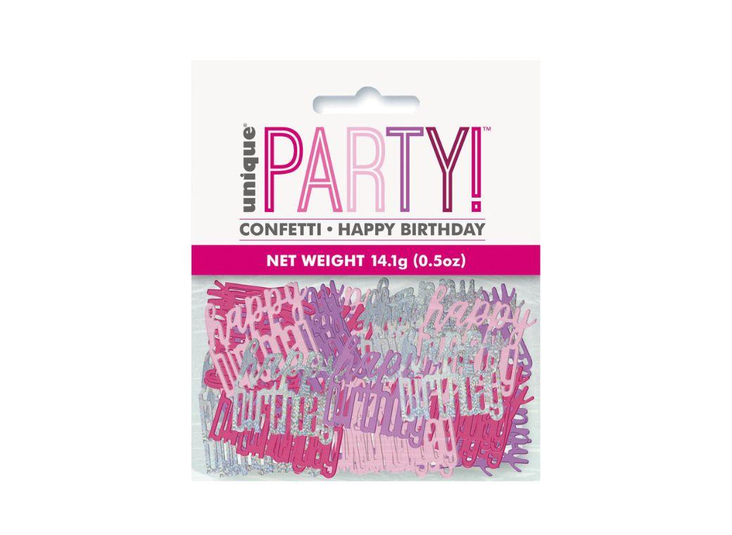 Pink Happy Birthday Confetti Scatters – Sweet Pea Parties