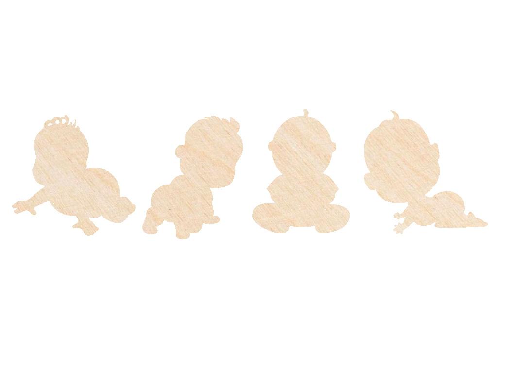 Ready to Pop Wooden Baby Shape Favours – Sweet Pea Parties
